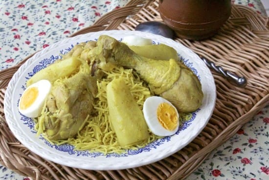 Douida ou dwida, vermicelles au poulet - Les Joyaux de Sherazade