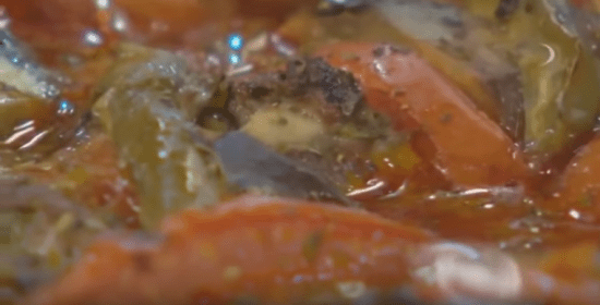 Gratin d'Aubergines, Kefta, Tomates et Poivrons / Kabab banjan, Lamset ...