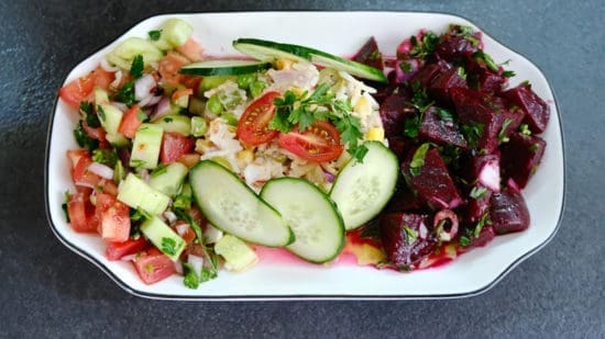 Trois idées de salade: concombre, betteraves, macédoine - Les Joyaux de ...